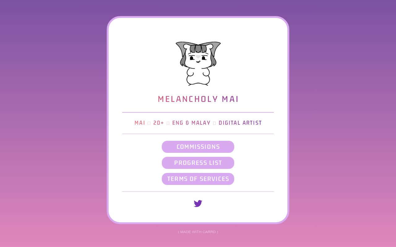 Melancholy Mai Carrd